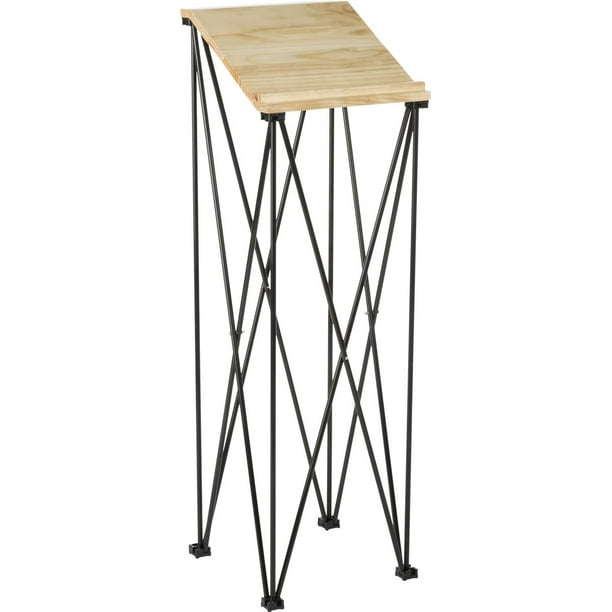 Portable Folding Lectern, Angled Top, Carrying Bag (Birch Wood and ...