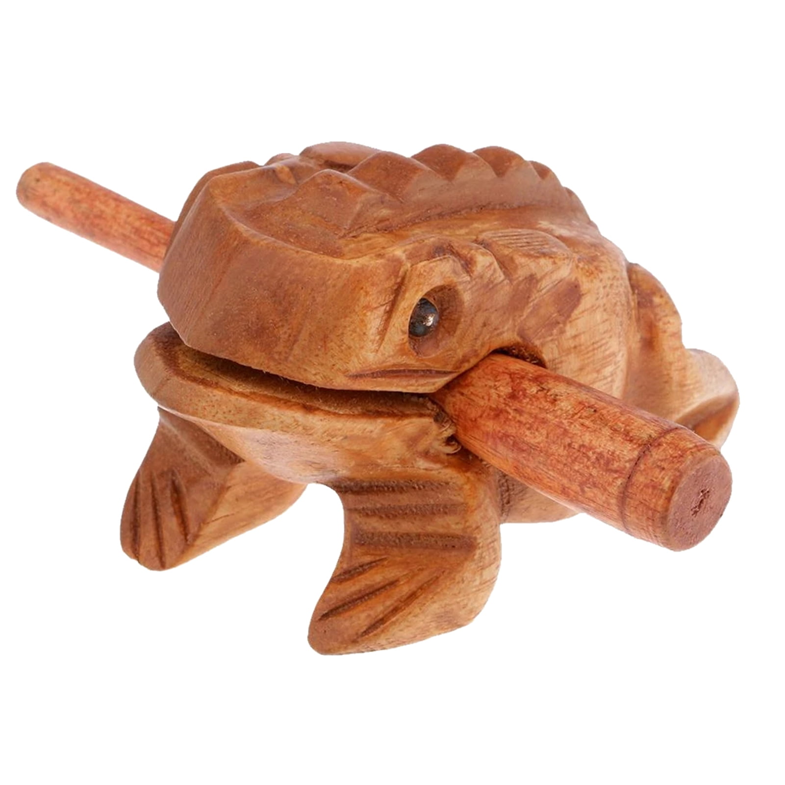 Tfixol 6-Inch Wooden Frog Guiro Percussion Instrument With Wooden Stick  Toad Sound Maker  Handcrafted Musical Rasp