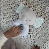 Ingenuity Premium Soft Plush Ring Rattle - Van the Elephant, Ages ...