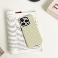 Beige & Black Polka Dot Tough Phone Case, Retro Classic Protective ...