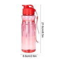 550ml Plastic Water Cup Cold Drink Cup With Lid And Strap For Sports ...