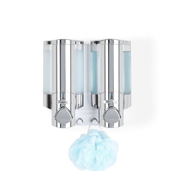 Better Living Products Aviva Wall Mounted Bathroom Shower Dispenser, 3 ...