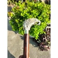 Antique Rosewood Walking Cane Brass Eagle Head Handle Detachable ...