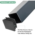 20-Pack Tubing End Caps, 1.26 x Inch Plastic Square Hole Plugs Inserts ...