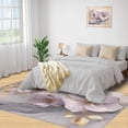 3D Relief Floral Rug, Luxury Washable Rugs for Living Room, Chic Floral ...