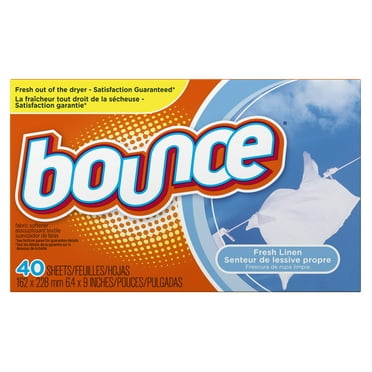 Bounce Fabric Softener Dryer Sheets, Fresh Linen, 80 Count - Walmart.com