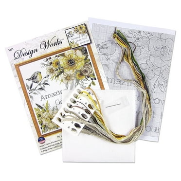 Design Works Counted Cross Stitch Kit 16"X22"-Queen of Silk (14 Count ...