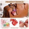 4 pack Lucky Dice Keychain Charm, Resin 3D Cube Square Mini Dice ...