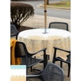 Bohemian Floral Texture Square Outdoor Tablecloth with Umbrella Hole ...