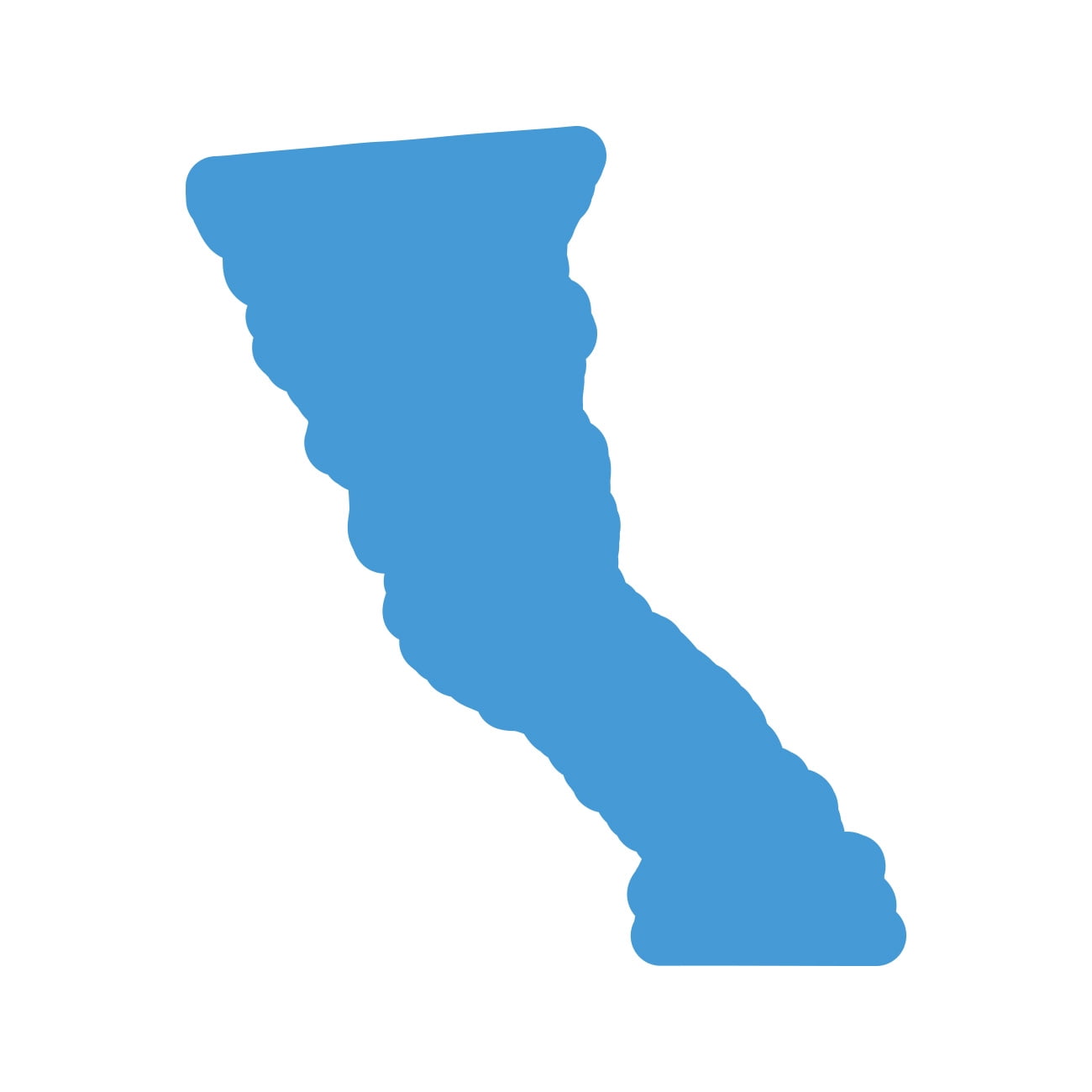 Baja California State Shaped Sticker Decal Die Cut - Self Adhesive ...