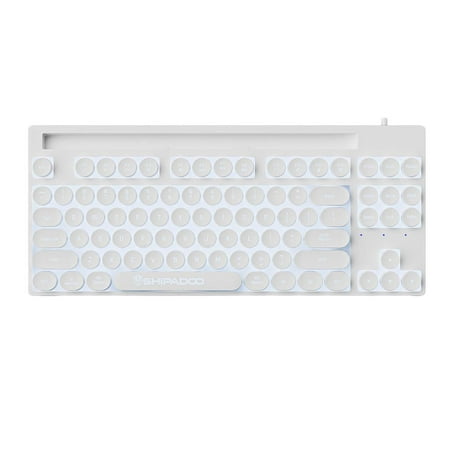 87 Keys Mechanical Keyboard Smooth Quick Response Compact Wired Keypad ...