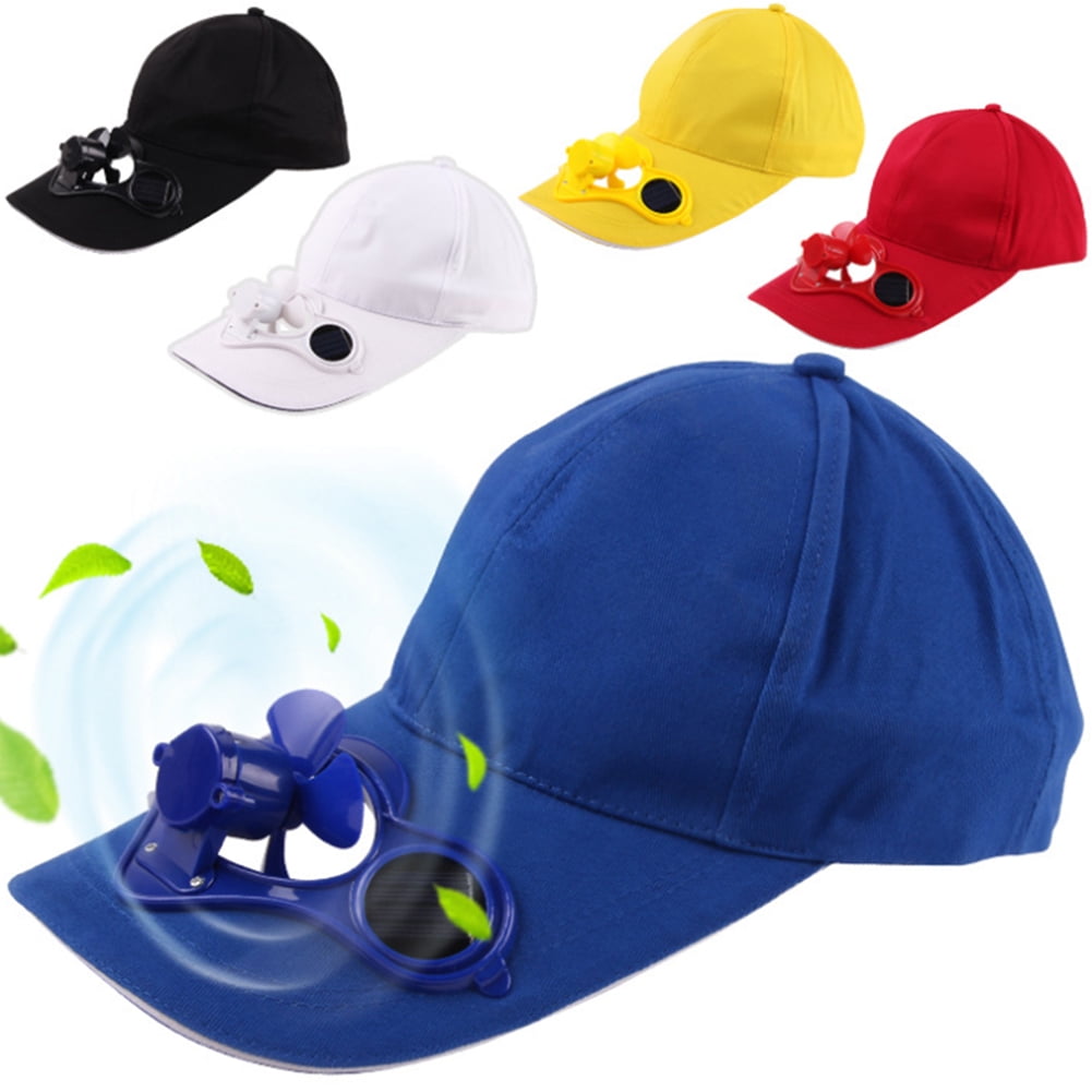 Manwang Solar Power Fan Cap Baseball Golf Hat Cool Your Face in Hot Sun ...