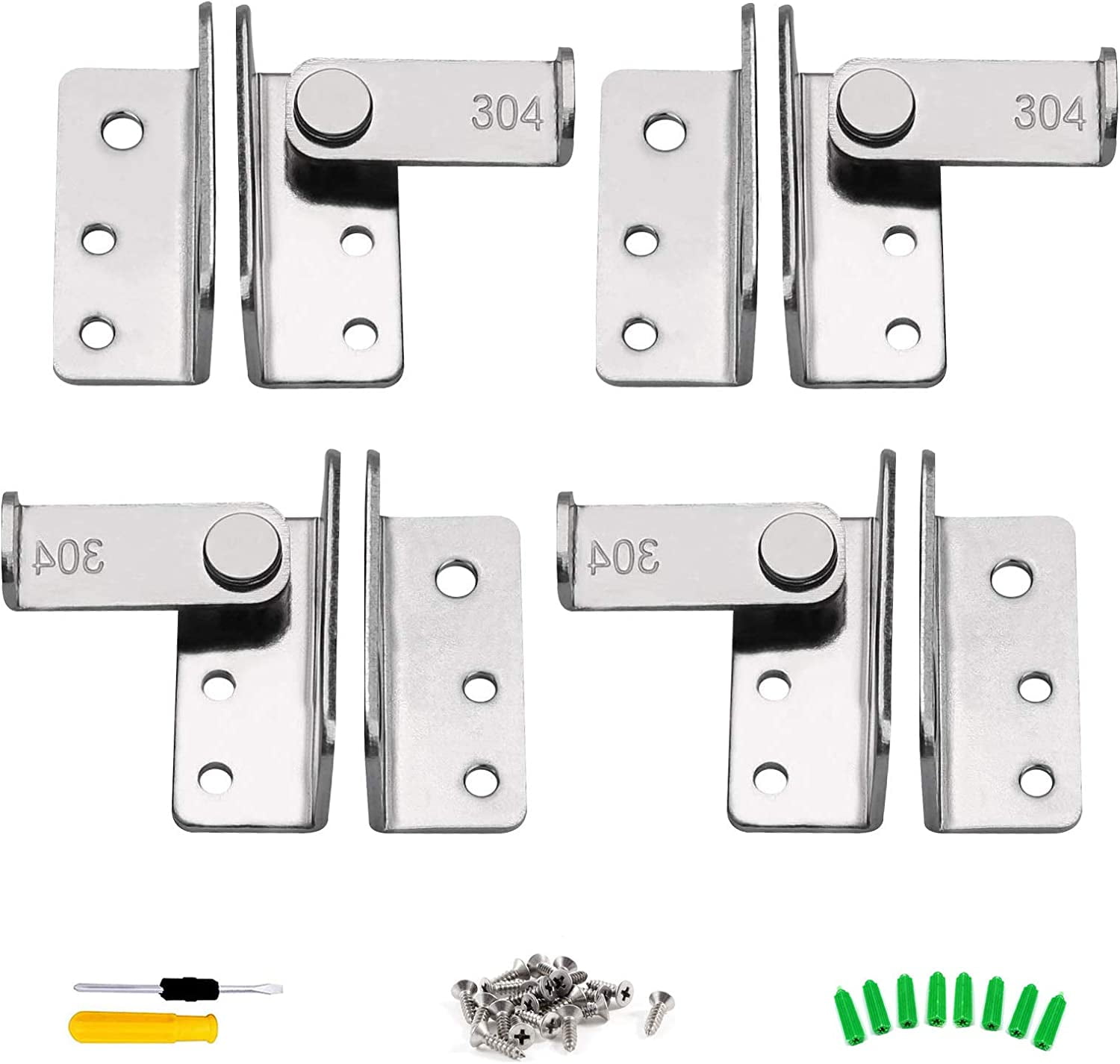 4 Pcs Hasp Latch, 304 Stainless Steel Door Latch for Doors Windows ...