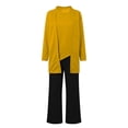 3 Piece Everyday Wear Trousers Outfit for Women Casual Ready Set Solid ...