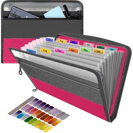 Expanding File Folder With Zipper, 13 Pockets Fun Storage Document ...