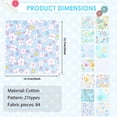 84 Pcs Quilting Fabric Square 5 x 5 inches Cotton Fabric Bundle Pre-Cut ...
