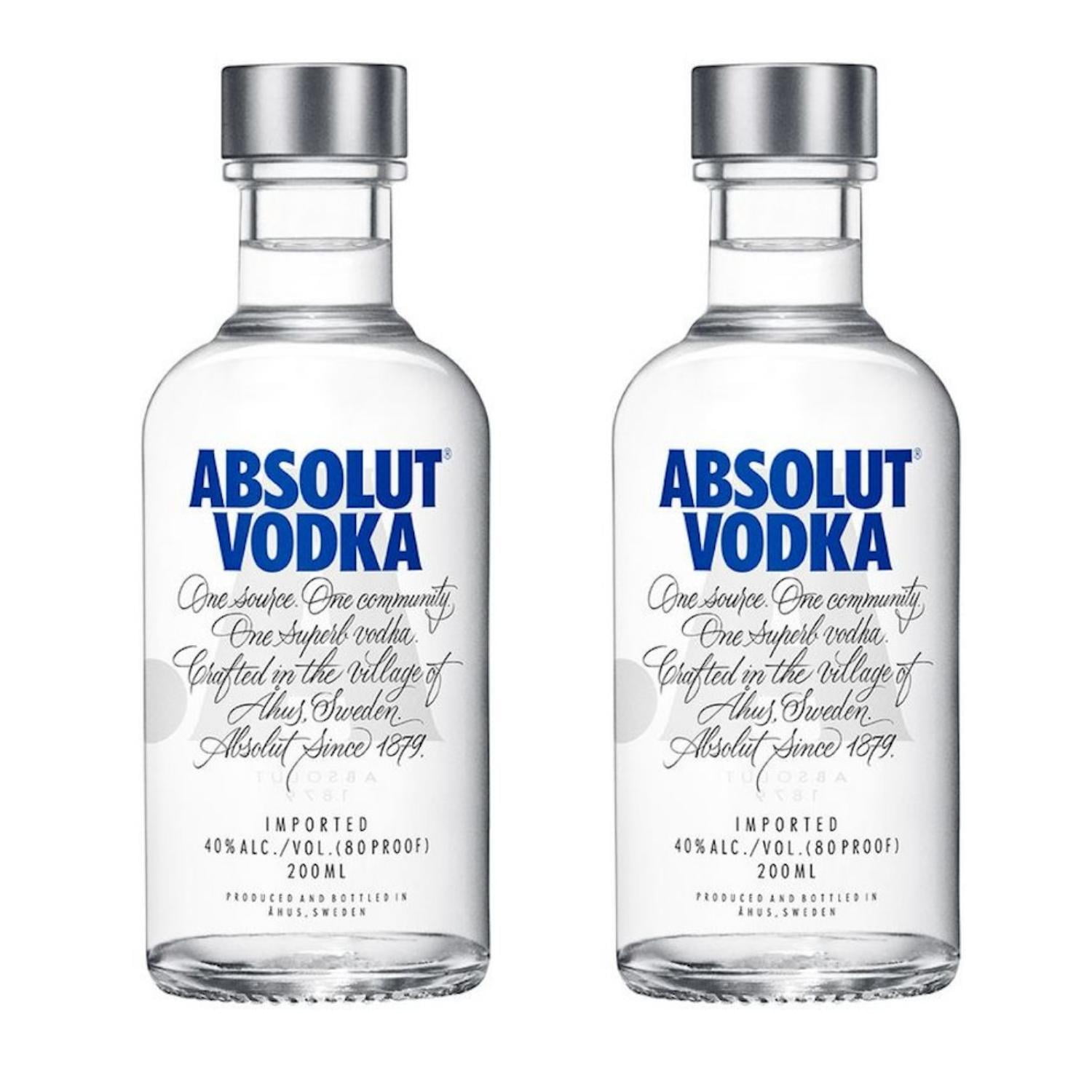 Pack de 2 Vodka Absolut Azul 200 ml Absolut Azul | Walmart en línea