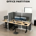 VIVO T-Shaped Desk Privacy Standing Screen, Modern Office Cubicle ...