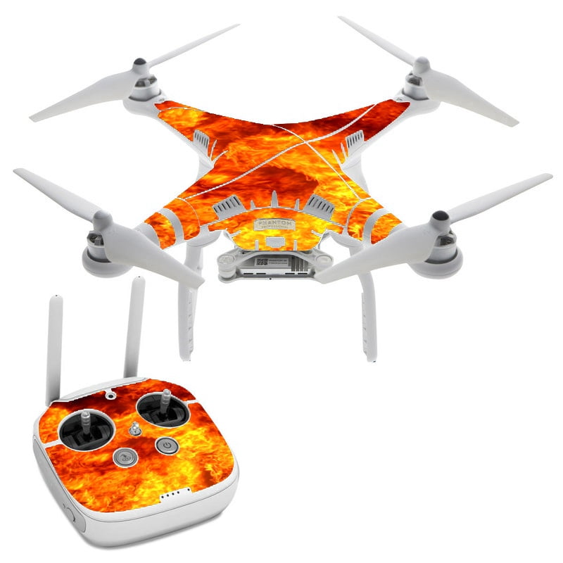 True Fire Flames DJI Phantom 3 Professional Skin Skins Vinyl Decal Kit ...