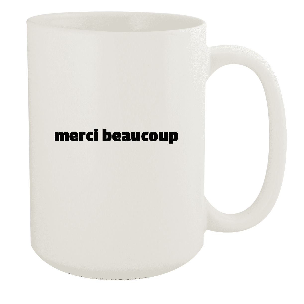 Merci Beaucoup - 15oz Ceramic White Coffee Mug - Walmart.com