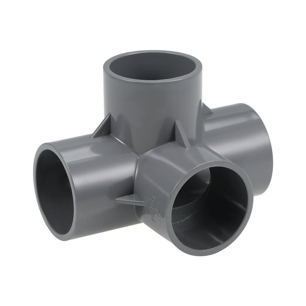 4-Way Elbow PVC Pipe Fitting,Furniture Grade,1-1/4-inch Size Tee Corner ...
