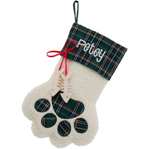 Personalized Dog Paw, Cat Paw and Snowflake Christmas Stockings ...