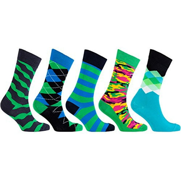 Socks n Socks - Socks n Socks - Men's 5-pairs Luxury Cotton Cool Funky ...