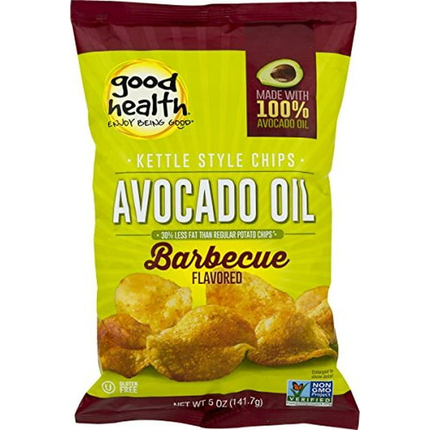 Good Health Avocado Oil Kettle Style Barbecue Chips 5 oz. Bag (3 Bags ...