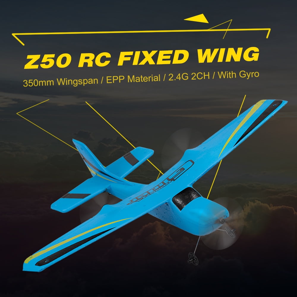 Z50 2.4G 2CH Remote Control Glider 350mm Wingspan EPP Micro Indoor RC ...