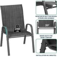 Amopatio Set of 4 Stackable Patio Chairs, Outdoor Dining, All-Weather ...