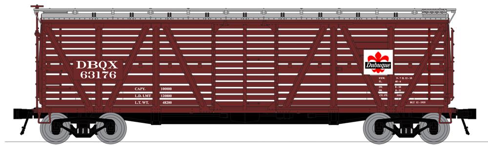 Broadway Limited 3377 N Dubuque Packing Company DBQX PRR K7 Stock Car ...