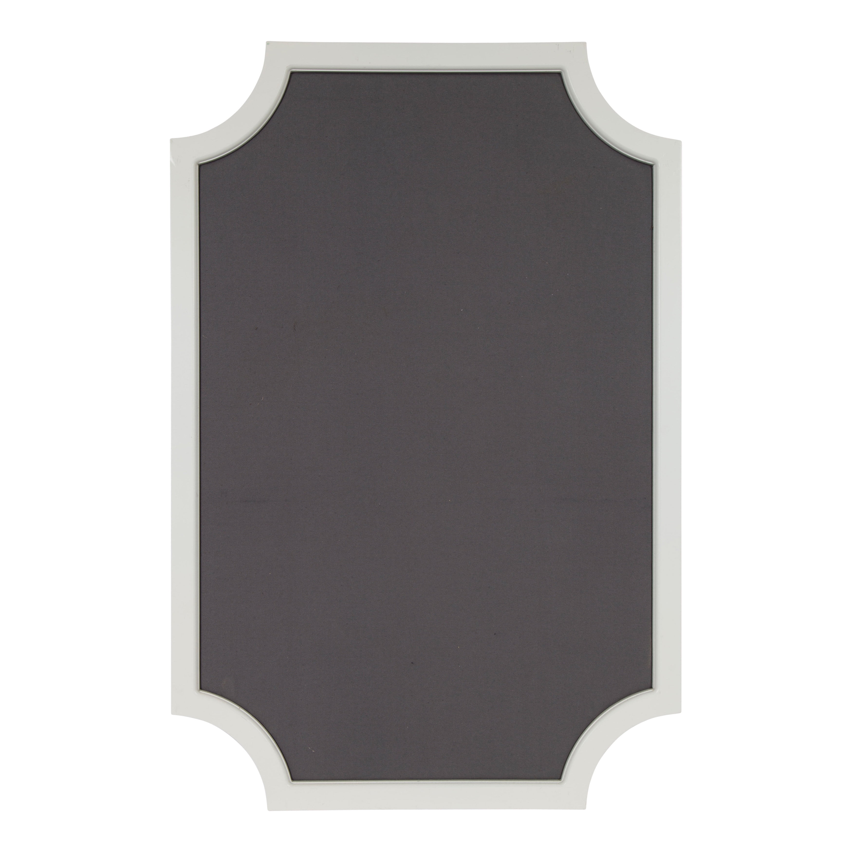 Kate and Laurel Hogan Wood Framed Fabric Pinboard with Scallop Corners ...