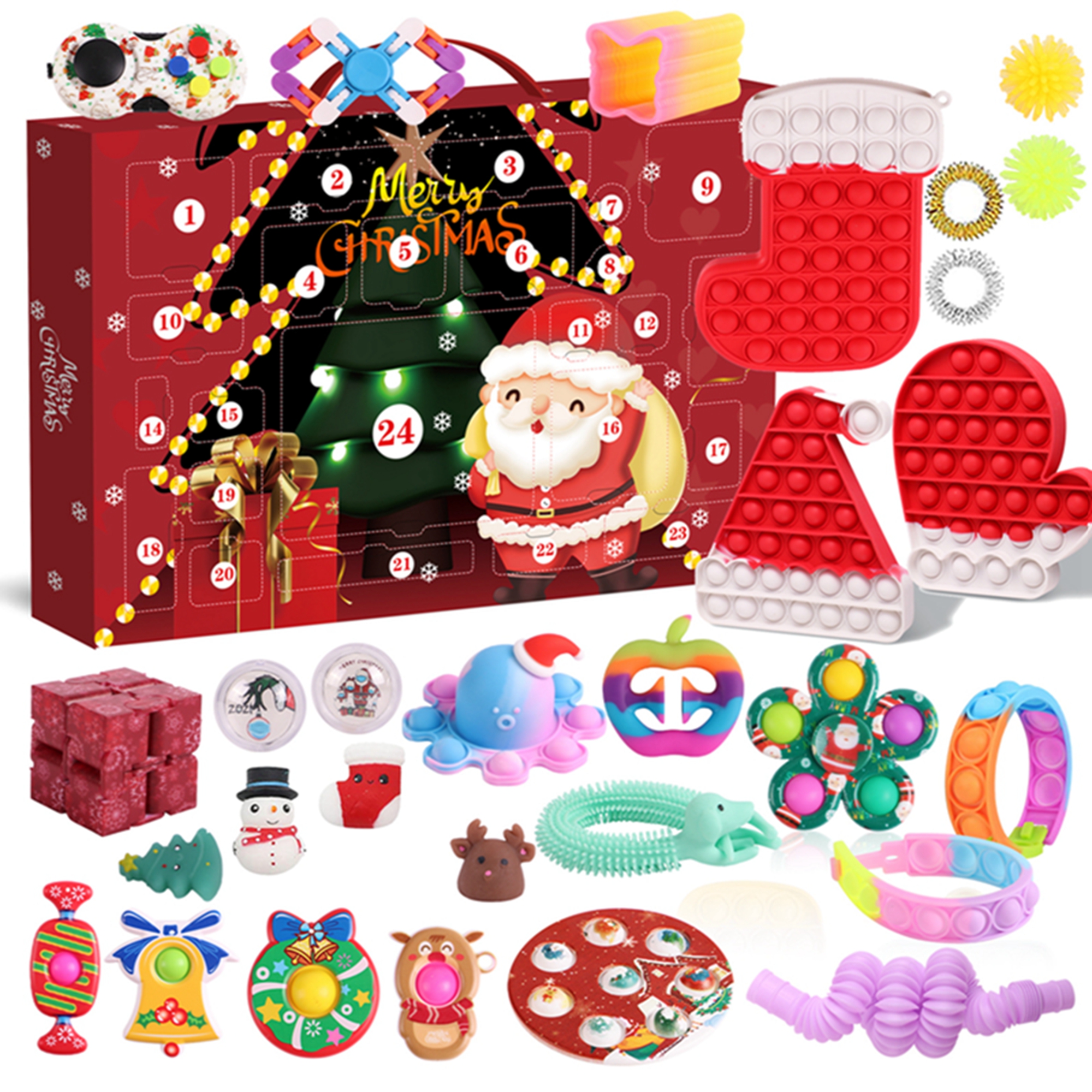 Christmas Advent Calendar 24 Days Countdown Calendar Sensory Fidget christmas-advent-calendar-24-days-countdown-calendar-sensory-fidget