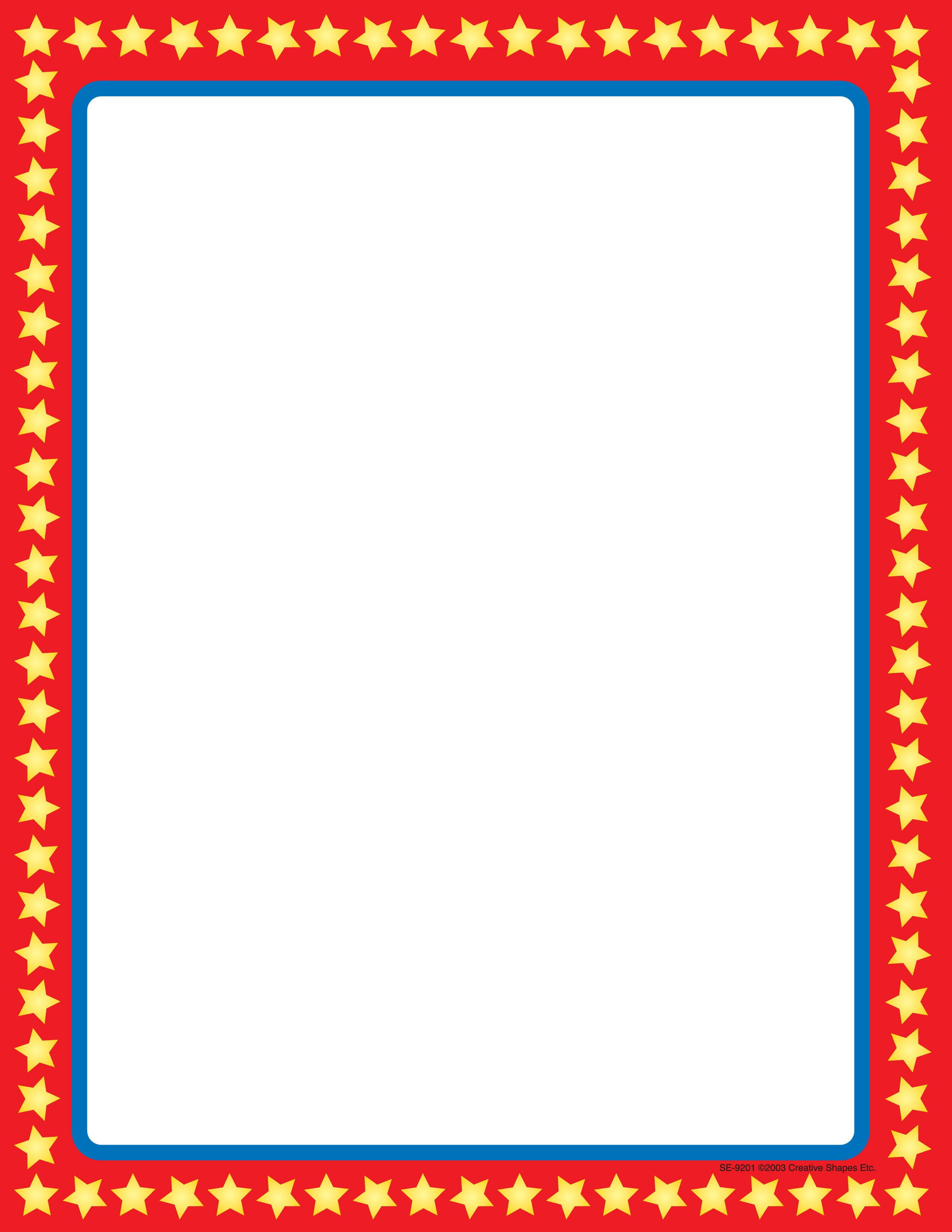 Designer Paper - Star Border (50 Sheet Package) - Walmart.com