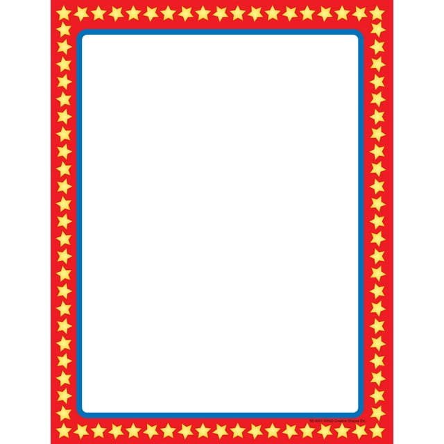 Designer Paper - Star Border (50 Sheet Package) - Walmart.com
