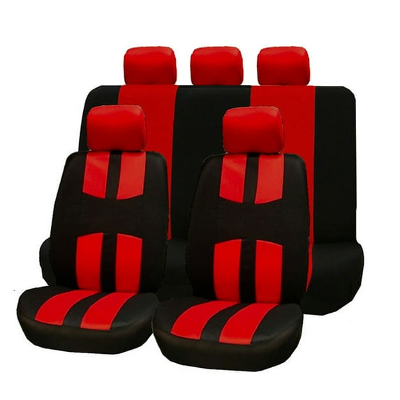 9PCS Universal Car Seat Covers Protector Cushion Full Set w/Back Bench ...
