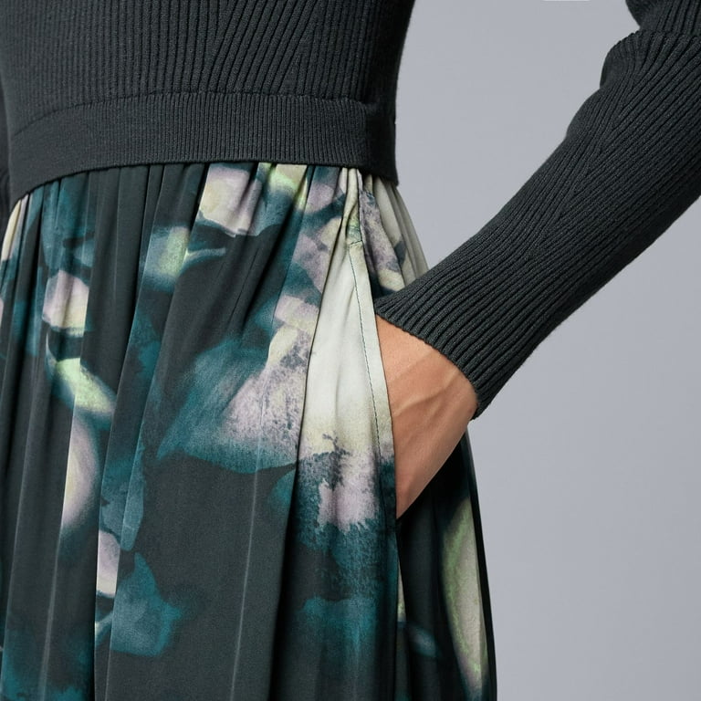 Women's Simply Vera Vera Wang Pleated Midi Dress Color Women's Simply Vera Vera Wang Pleated Midi Dress Color