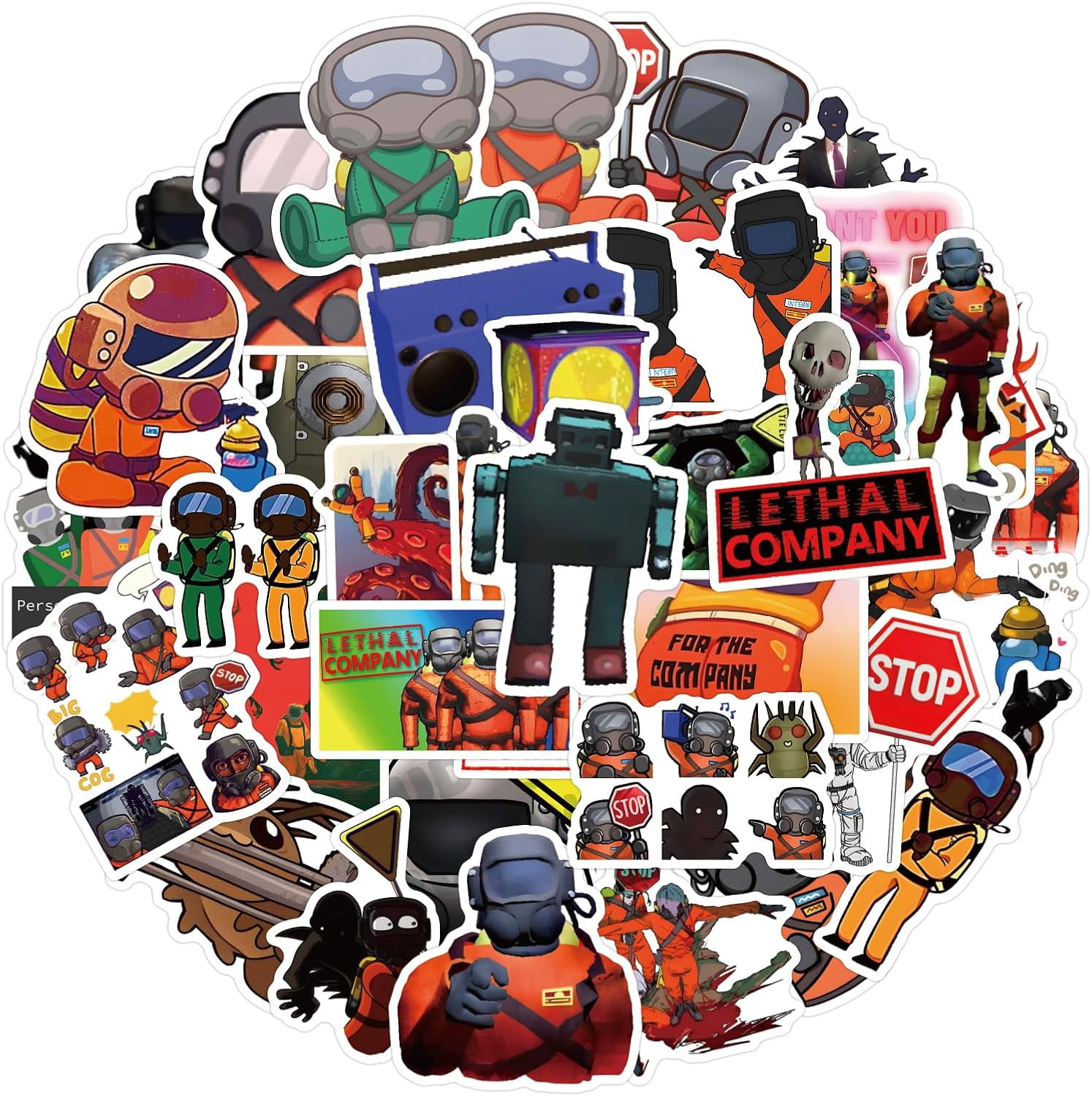 SHILIU-Lethal Company Stickers 50 Pack Laptop Stickers,Game Vinyl ...