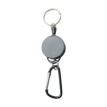 Retractable Key Reel, Heavy Duty Keychain with Carabiner, Steel Cable ...