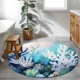3ft Round Rug Coastal Ocean Area Rugs for Living Room Bedroom Washable ...