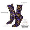 Gaeub Golden Snake And Purple Rose Print Sports Socks,No Heel Casual ...