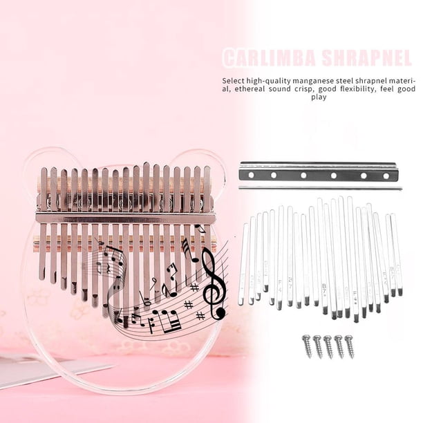 20-Key Kalimba DIY Keys Bridge Set Thumb Piano Steel Lettering Shrapnel ...