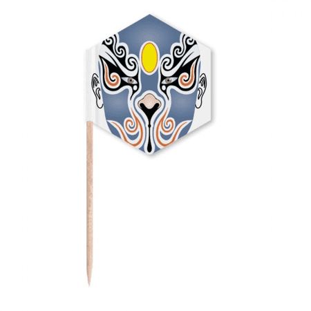 Peking Opera Head Colorful Baizitu Toothpick Flags Cupcake Picks Party ...
