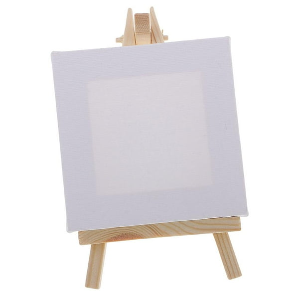 Mini Caballete De Exhibición De 16x9cm Con Lona Estirada En 3x3 "para ...