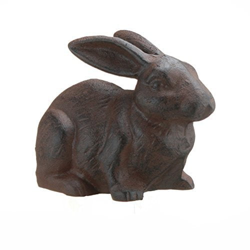 Full Bodied Cast Iron Rabbit Garden Figure by INsideOUT - Walmart.com