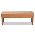 Baxton Studio Daymond Upholstered & Tufted Bench, Tan - Walmart.com