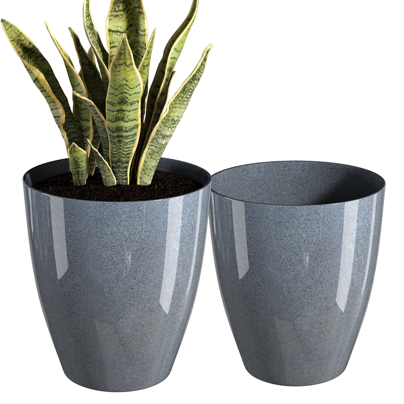 QCQHDU Plant Pots Set of 2 Pack,10 Inch Plant Pot for Indoor and ...