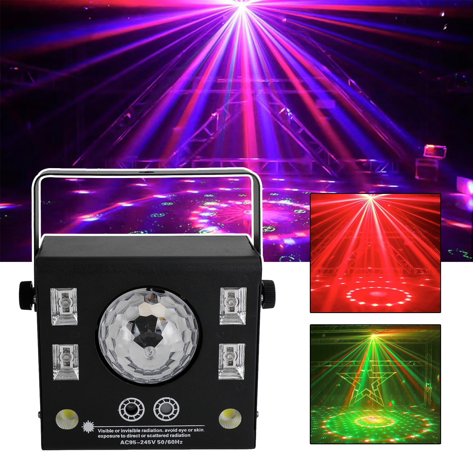 4 In 1 RGB Disco Party DJ Light LED Stage DMX Magic Ball Light Strobe ...