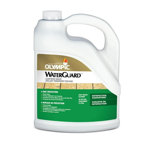 Olympic WaterGuard® for Wood Waterproofing Sealant Clear, 3.78L ...