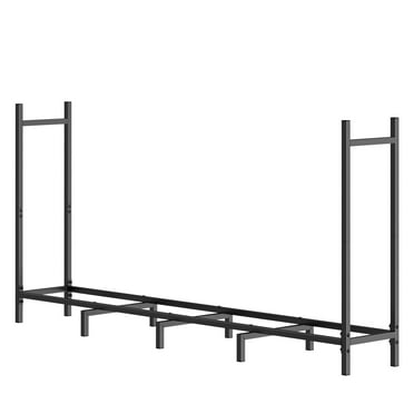 IRONMAX Firewood Rack, 19’’ Decorative Steel Fireplace Wood Storage ...